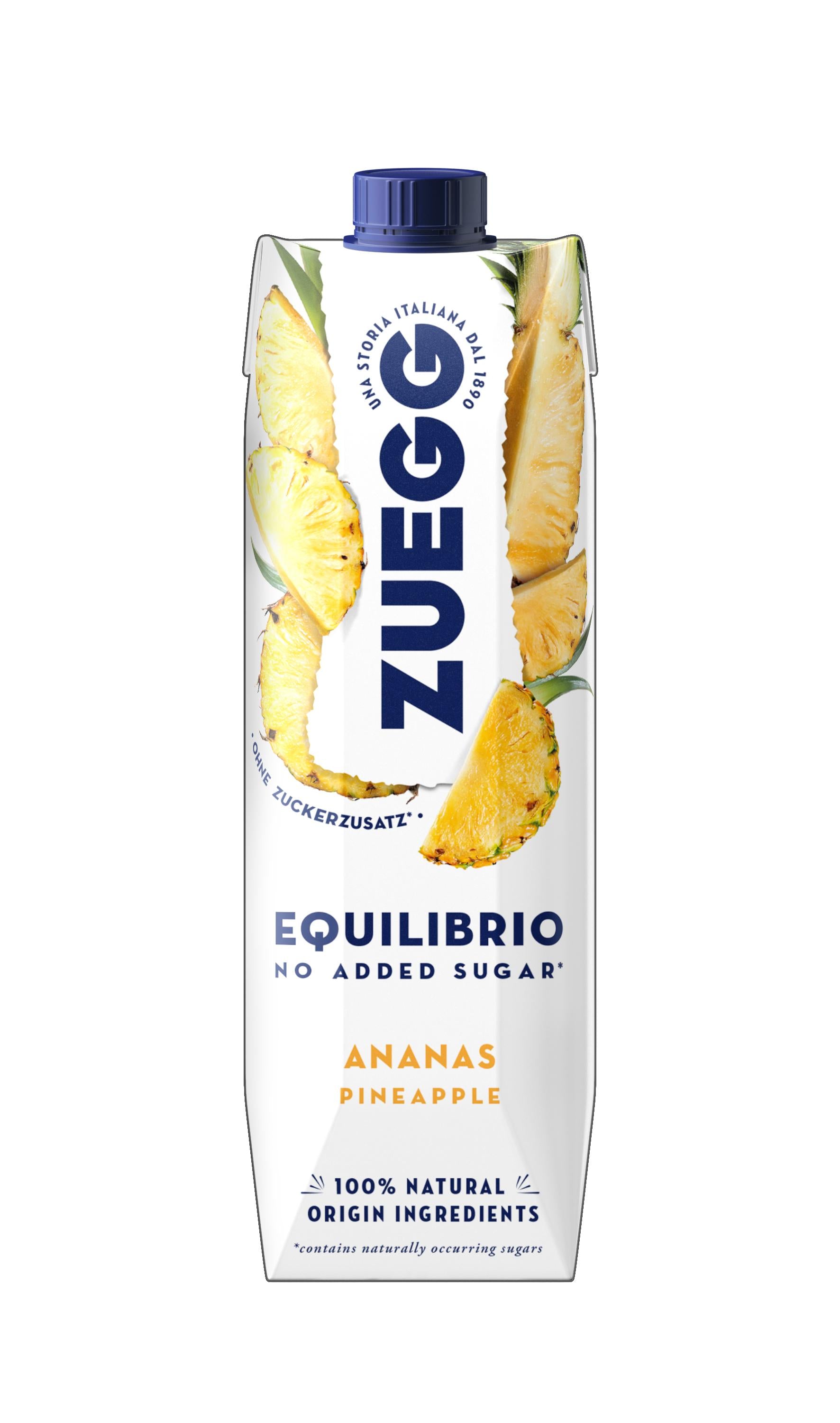 ZU 1000ml brik Pineapple No added sugar – Foodylands