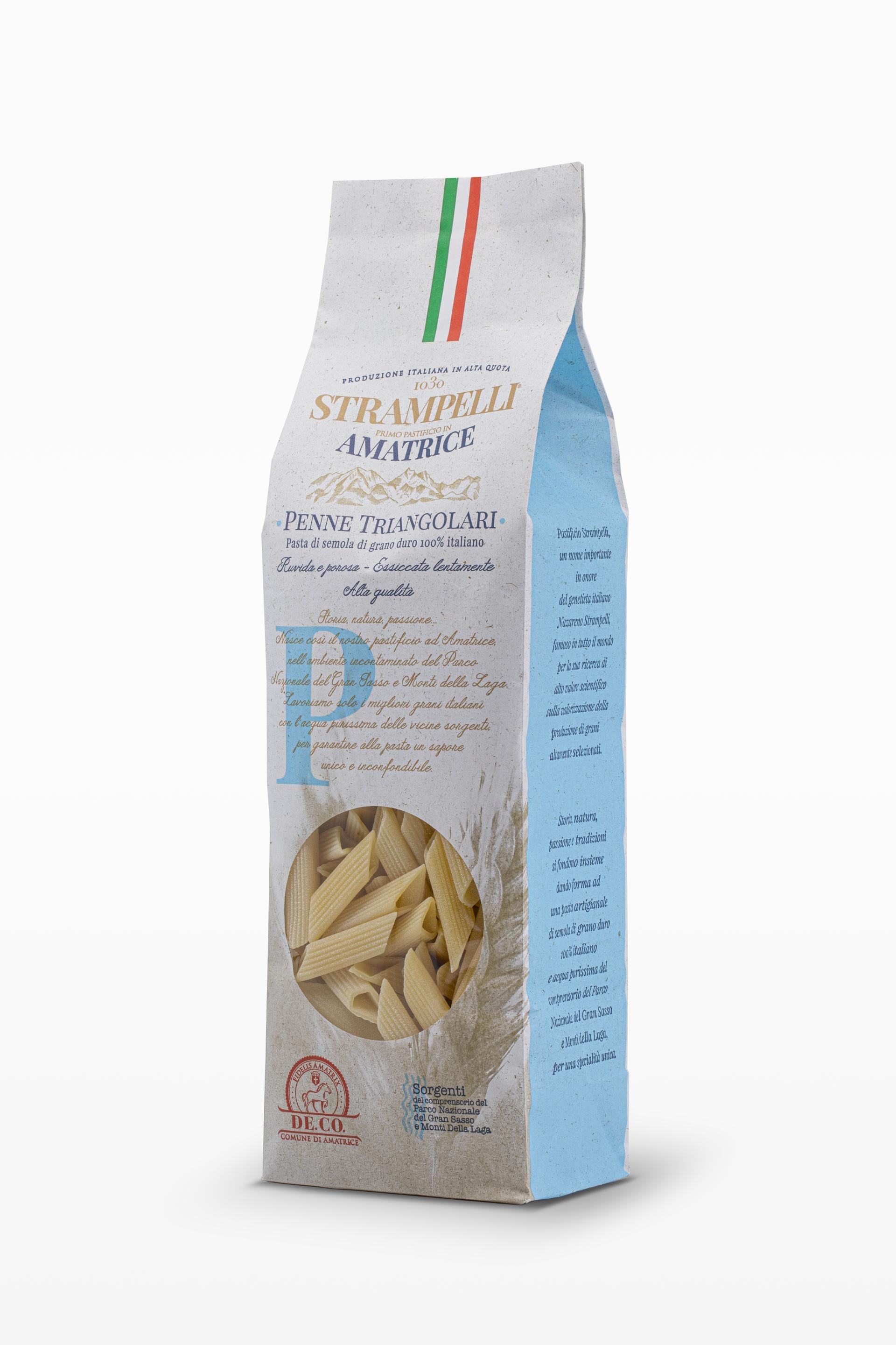 TRIANGULAR PENNE Strampelli 500gr – Foodylands